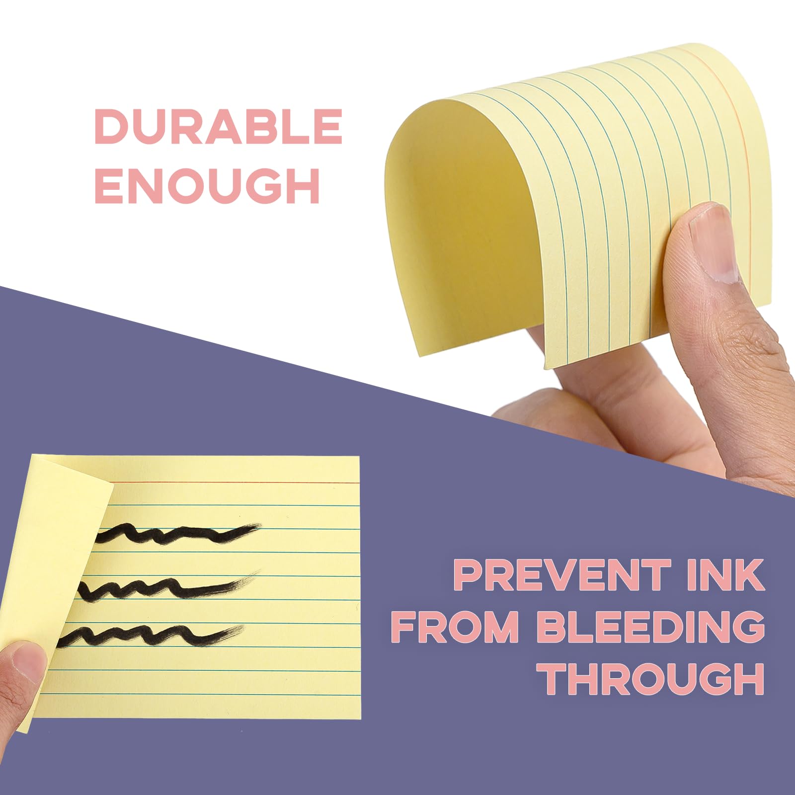 Snapklik.com : Colored Index Cards 5x8 100Pcs, Ruled Flashcards, 4 ...