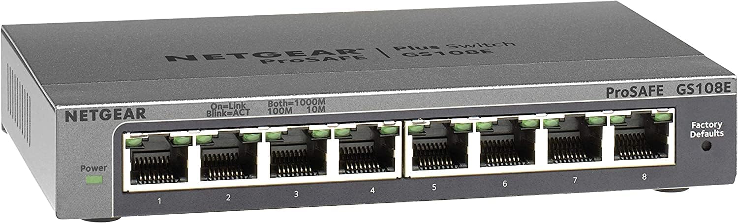 Amazon.com: NETGEAR 8-Port Gigabit Ethernet Plus Switch (GS108E ...