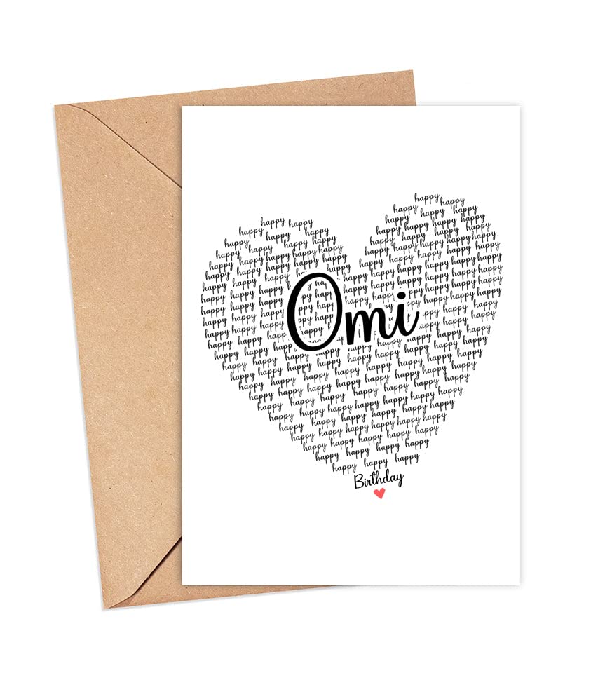 Buy GavinsDesigns Happy Birthday Omi Card - Cute Happy Birthday ...