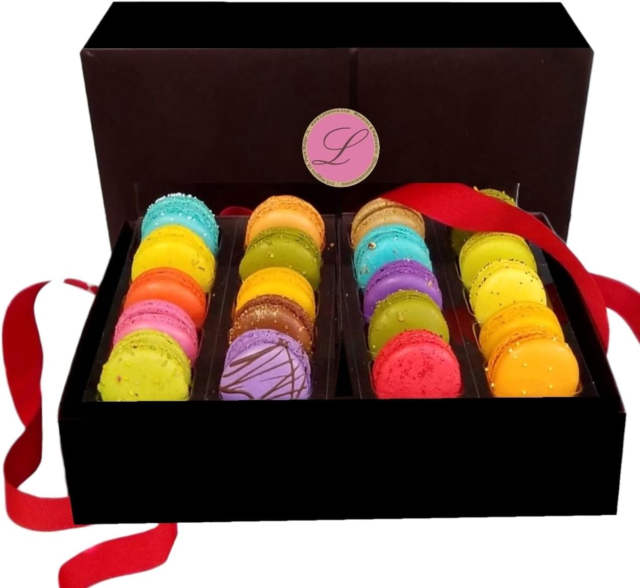 Amazon.com : LeilaLove Macaron - 20 Macarons elegant gift box : Gourmet ...
