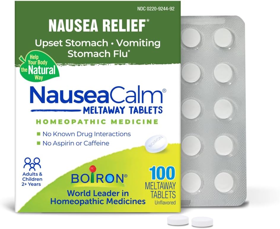 Amazon.com: Boiron NauseaCalm Tabs - 100 Count - Relief for Upset ...