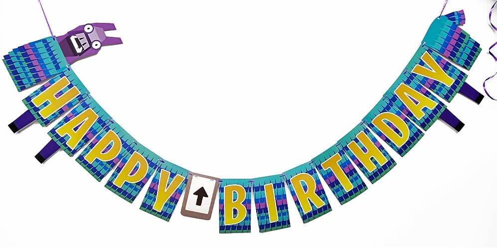 Amazon.com: Happy Birthday Banner for Boys Video Game Birthday Banner ...