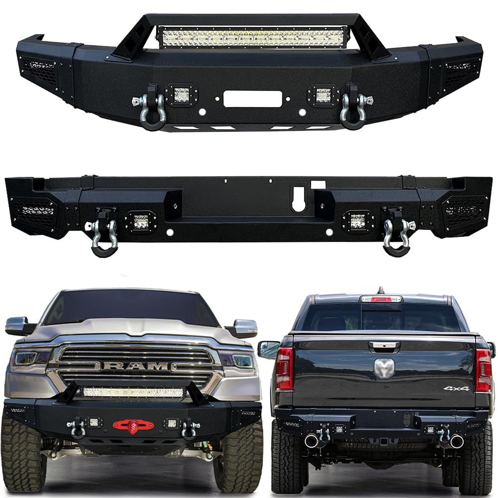Buy Ronghui Compatible with 2019-2023 5th Gen Ram 1500 Front and Rear ...