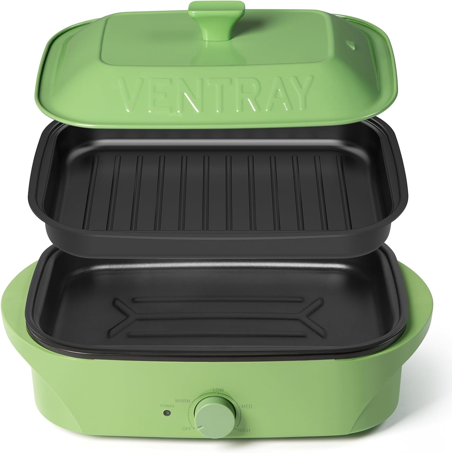 Amazon.com: Electric Indoor Grill Set with 2 Removable Nonstick Plates ...