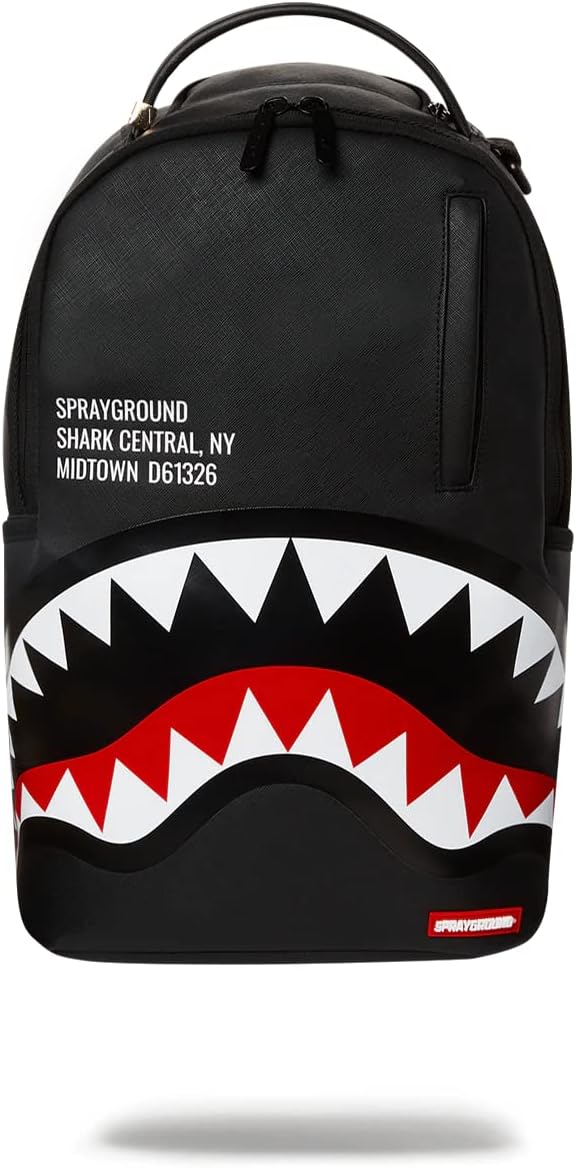 Amazon.com | SPRAYGROUND BACKPACK SHARK CENTRAL (BLACK) (DLXV) | Casual ...