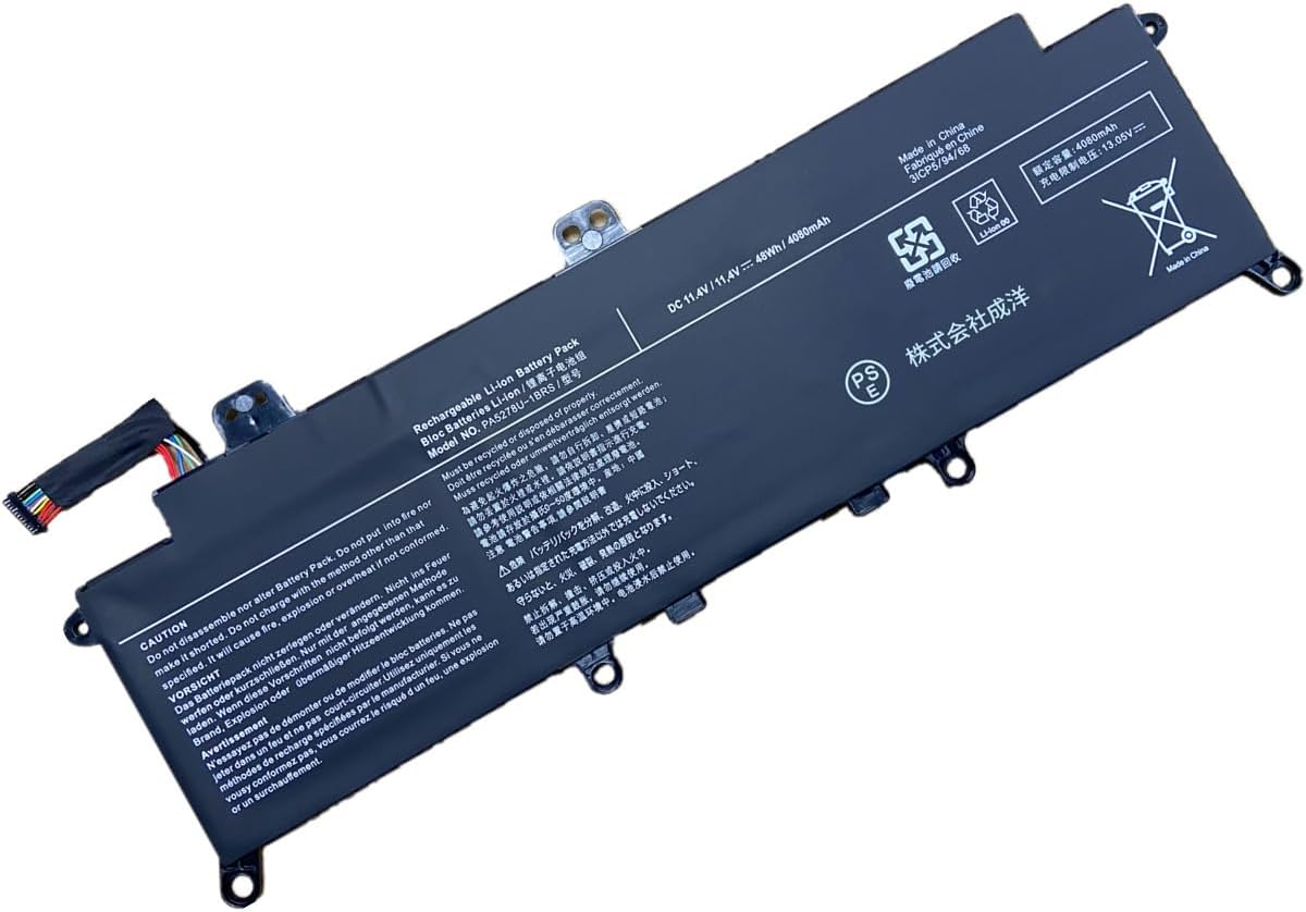 Amazon.co.jp: 品質保証1年 PA5278U-1BRS 11.4V 4080mAh(48Wh) 互換バッテリー 適合Portege X30 X30-D X30-E Tecra ...