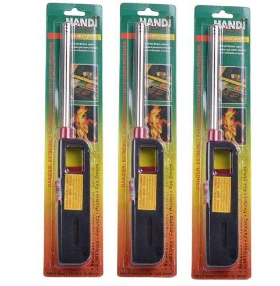 Amazon.com: 3PK BBQ Grill Lighter Refillable Butane Gas Candle ...