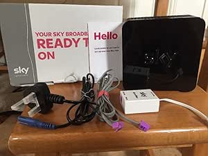 SKY HUB WIRELESS BROADBAND WIFI ROUTER MODEM BLACK SR102-Z: Amazon.co ...