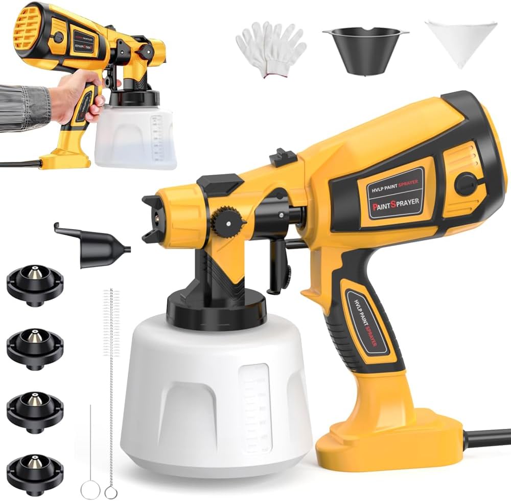 Amazon.com : Paint Sprayer,Paint Sprayer Gun, 1000W-HVLP-High-Power ...