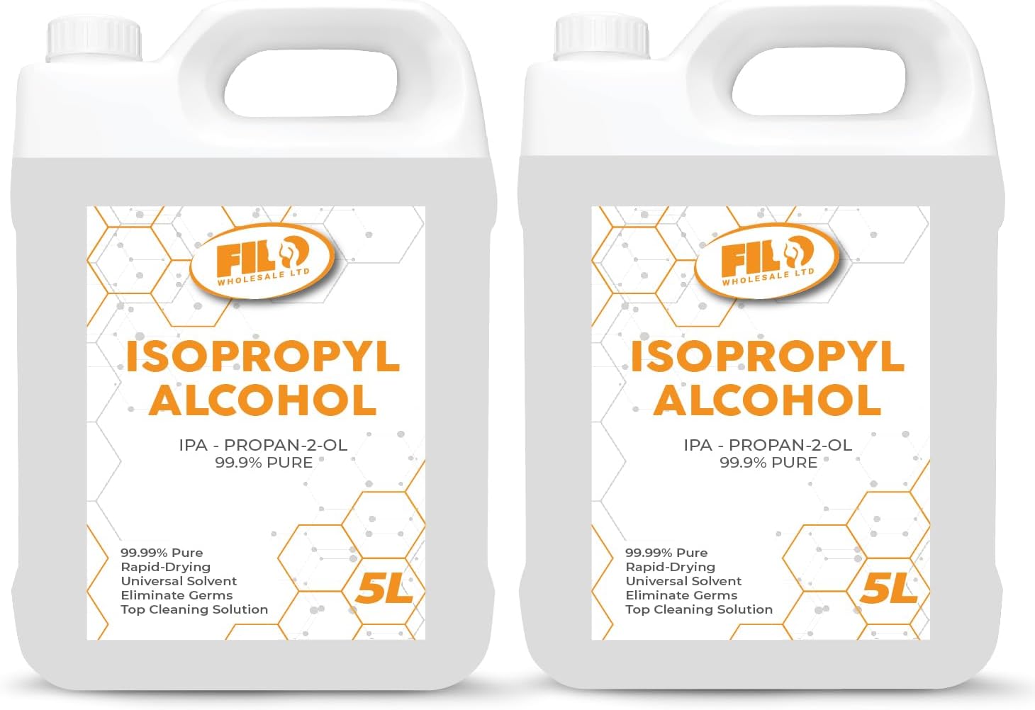 Isopropyl Alcohol 99.9% Pure 2x 5L | Lab Grade IPA | Isopropanol ...