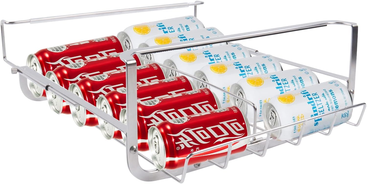 Gzsekken Rolling Can Dispenser, Fridge Storage Organiser for Soda Beer ...