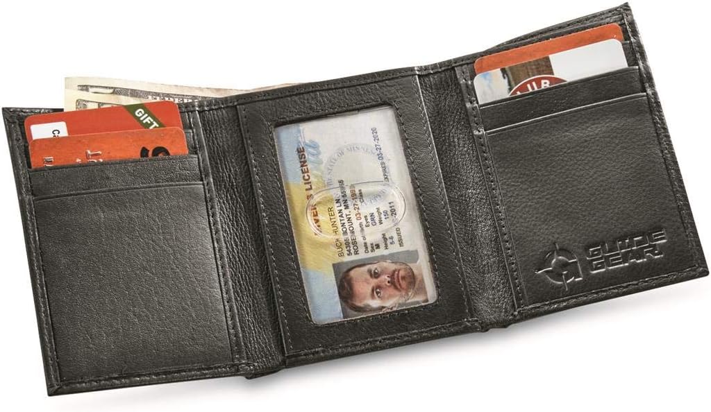 Amazon.com: Guide Gear Tri-fold Wallet with RFID Card Holder, Leather ...
