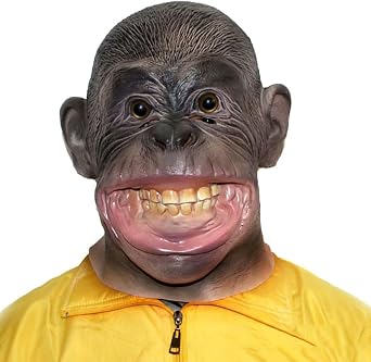 Amazon.com: Bulex Realistic Monkey Mask Funny Gorilla Mask Costume ...