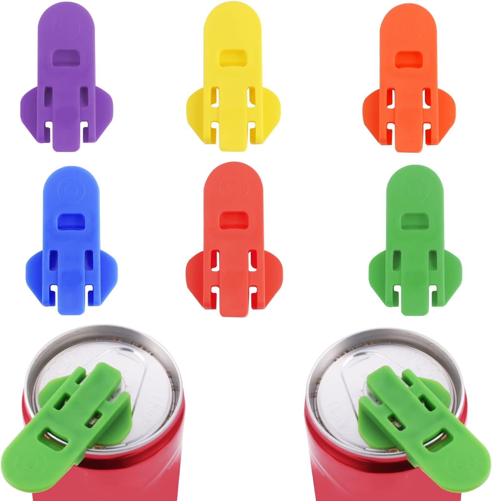 12 Pcs Plastic Easy Can Opener, Leakproof Can Top Ring Pull Opener Tool ...