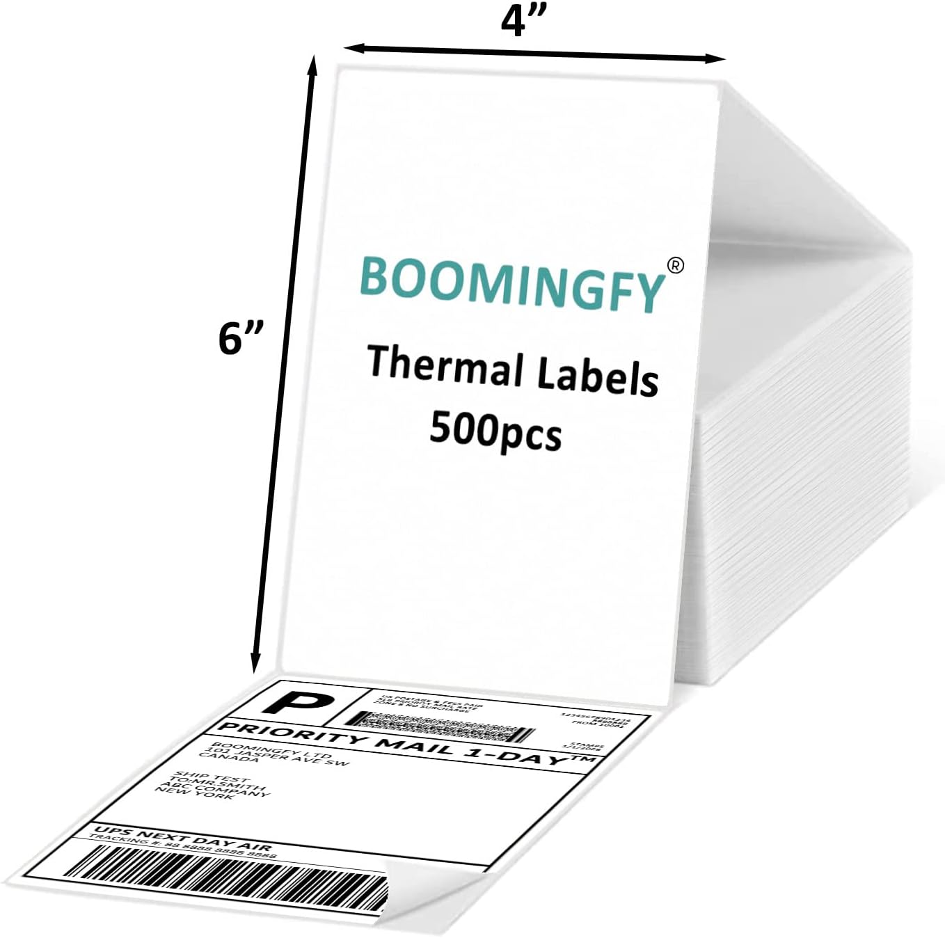 Amazon.com : Boomingfy 4”x6” Thermal Shipping Label - Fanfold Direct ...