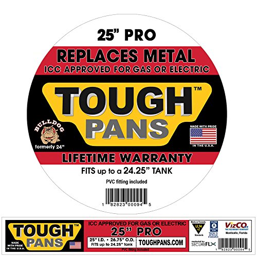 Tough Pans 87117 Pro Series Water Heater Pan with PVC Adapter, 25 ...