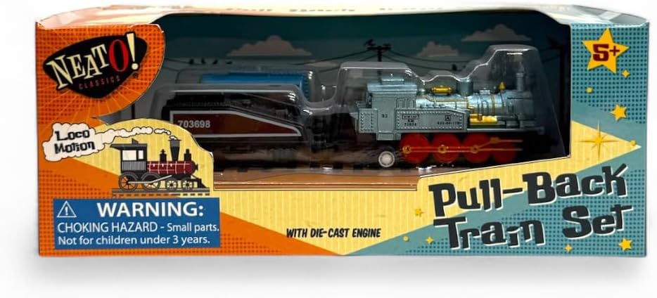 Amazon.com: Toysmith Mini Pull-Back Train Set, Assorted Styles, For ...