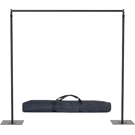 Amazon.com : Hecis Pipe and Drape Curved Backdrop Stand, 6-10' Tall x ...