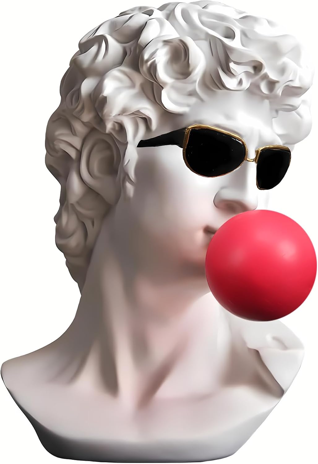 greitenty Blowing Bubbles David Statue，Greek David Head Resin Statues ...