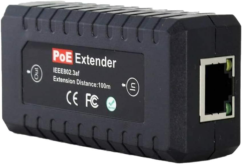 Amazon.com: POE Extender Ethernet Repeater, IEEE802.3af for Security ...
