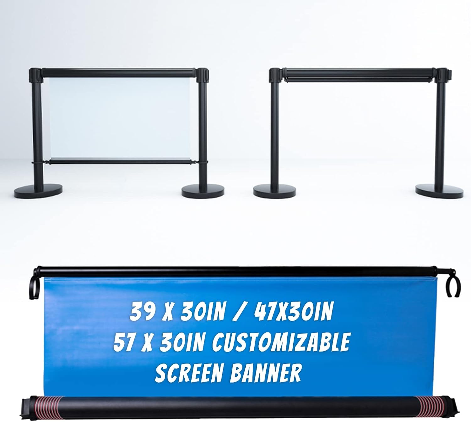 Amazon.com: ROYUMI Stanchions with Retractable Screens, 39x30in/47x30in ...