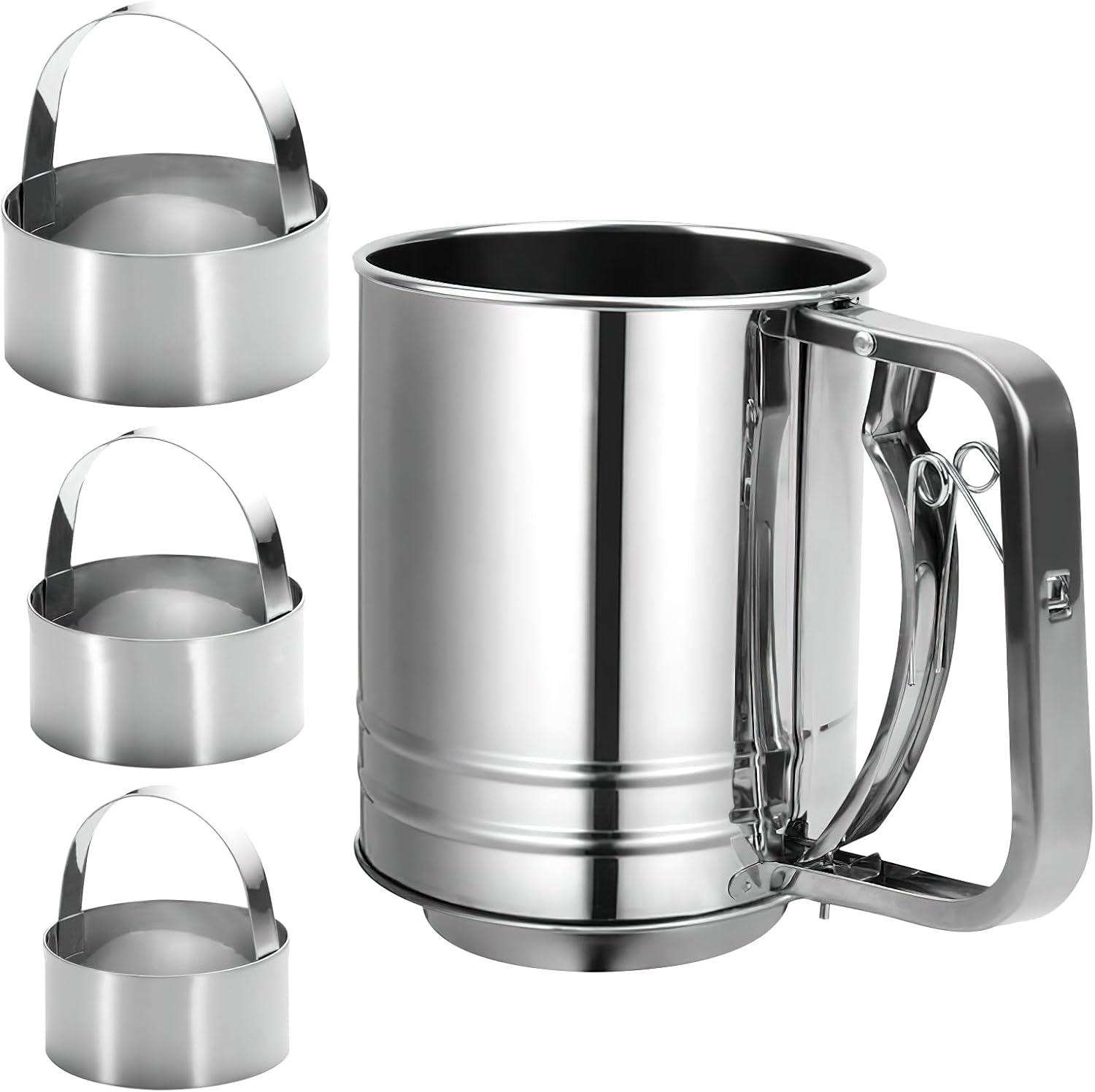 Amazon.com: AIHSUMC Stainless Steel Flour Sifter for Baking, Flour ...