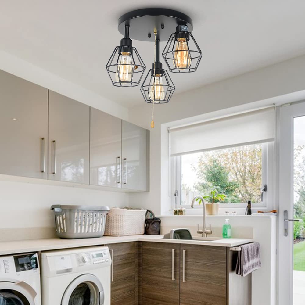 Kitchen Light Fixtures Pull String 7 LED 11.5 WATT SPIN LIGHT FIXTURE