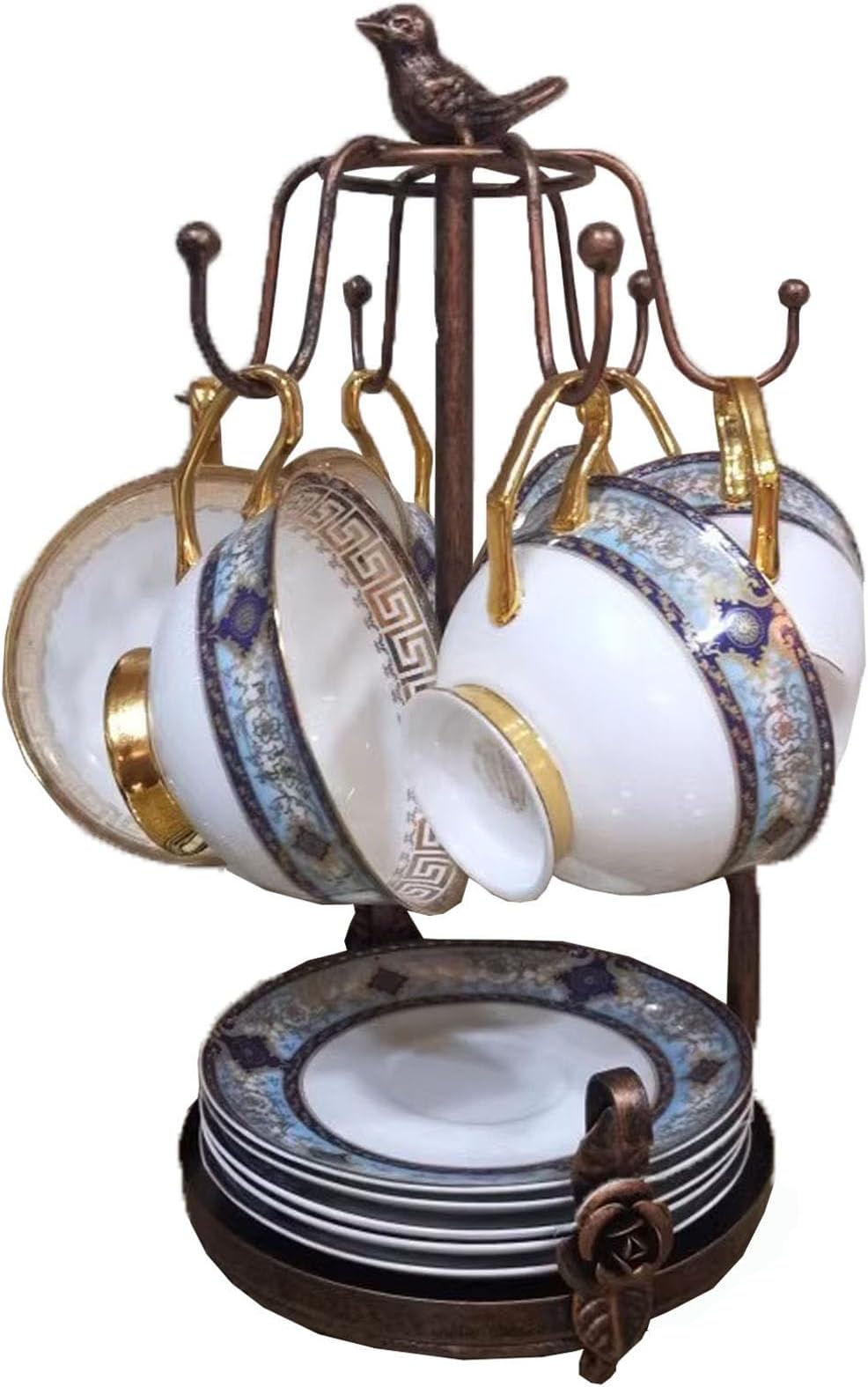 Amazon.com: Creation Core Vintage Bronze Iron Coffee Cup Holder Storage ...