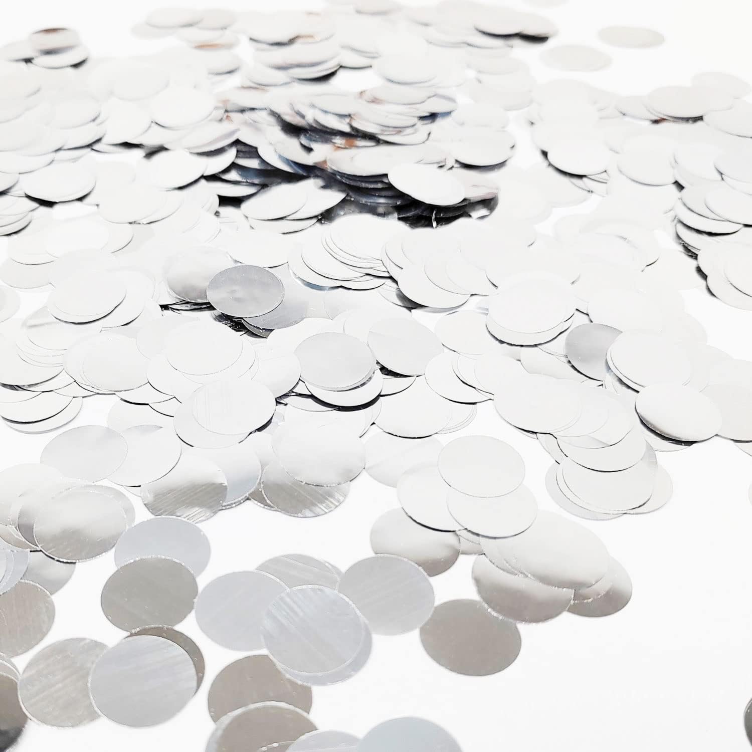 Amazon.com: Silver Confetti 0.6 inch,Round Silver Foil Confetti,Shiny ...