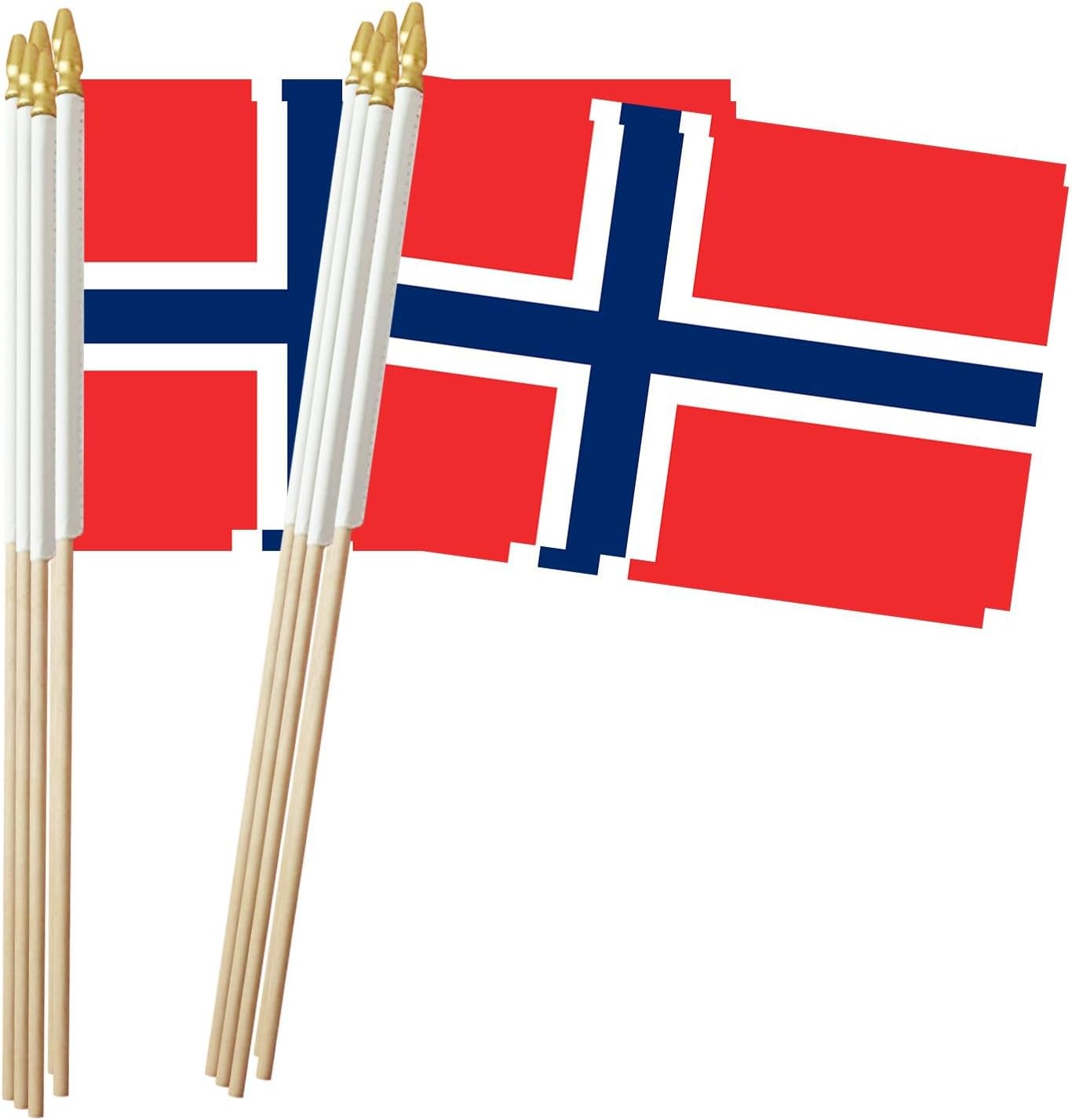 Amazon.com: Norway Stick Flag, Norwegian Small Mini Hand Held Flags ...
