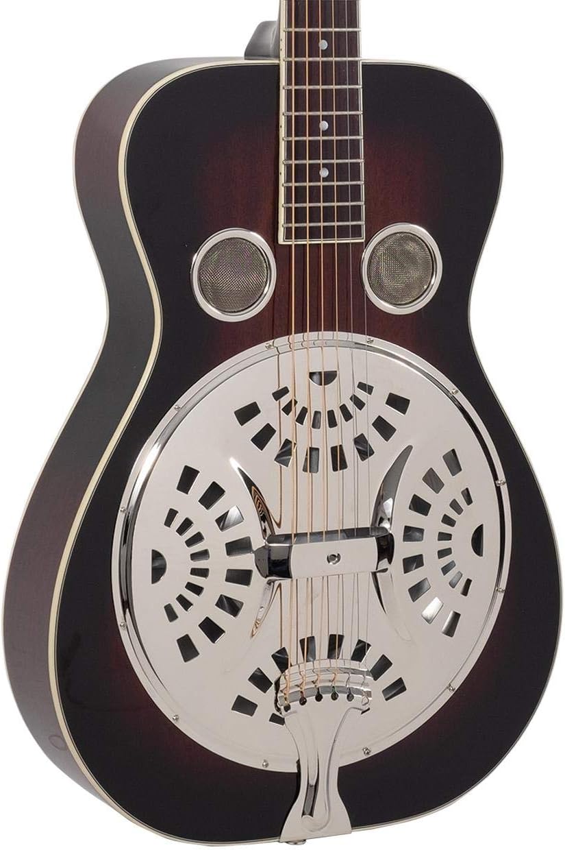 Amazon.com: Epiphone Dobro Hound Dog Round Neck Resonator, Vintage ...