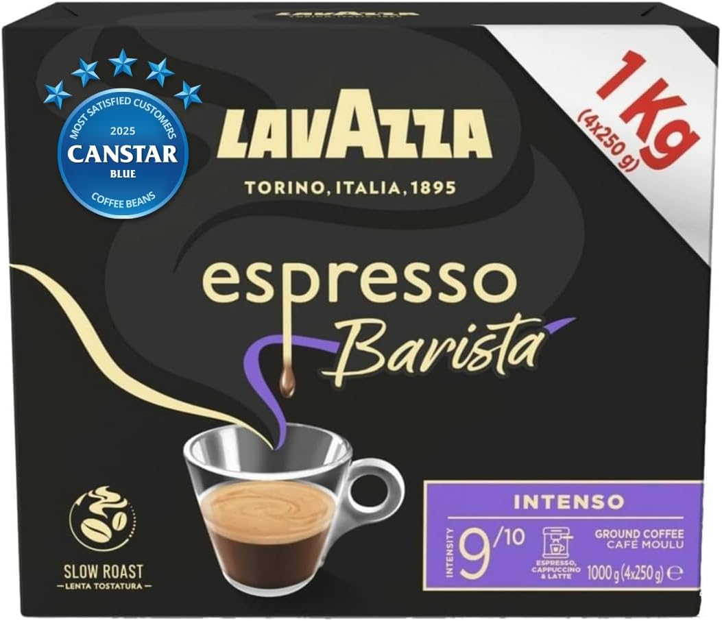 Lavazza, Espresso Barista Intenso, Coffee Ground, 1 kg, Ideal for Moka ...