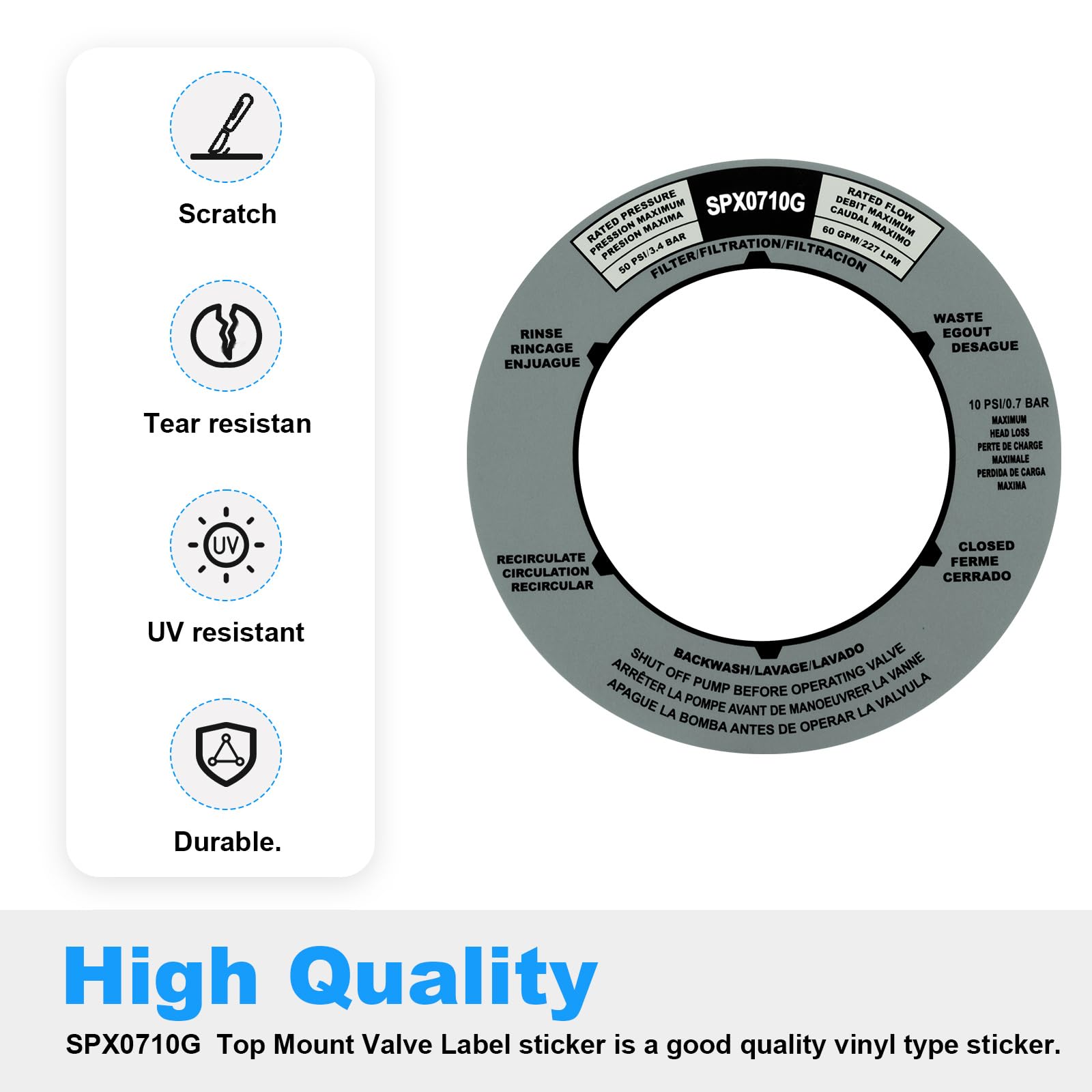 Snapklik.com : JIOTAR SPX0710G Sand Filter Valves Label Sticker ...