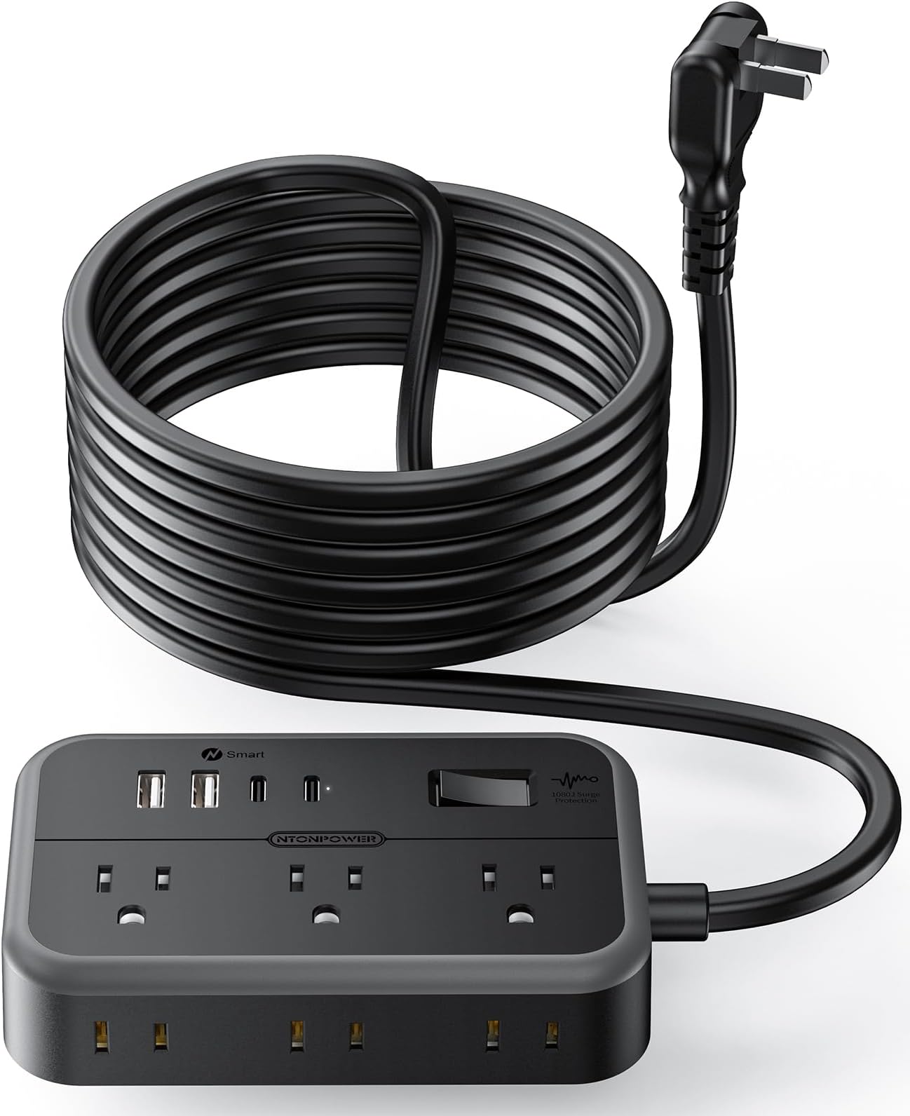 Amazon.com: USB Outlet Extender Surge Protector with Rotating Plug ...