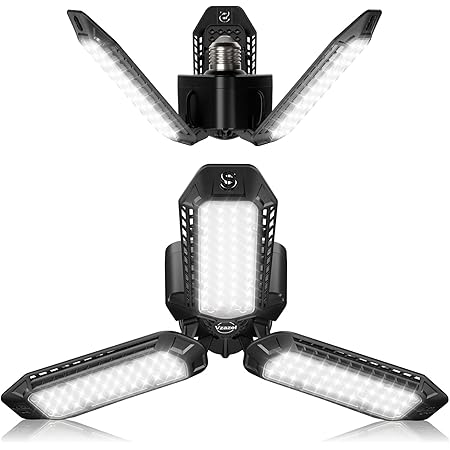 Ontel Beyond Bright LED Ultra-Bright Garage Light - 3 Adjustable Panels ...
