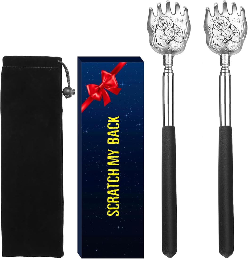 Amazon.com: 2 Pack Bear Claw Portable Extendable Back Scratcher, Metal ...