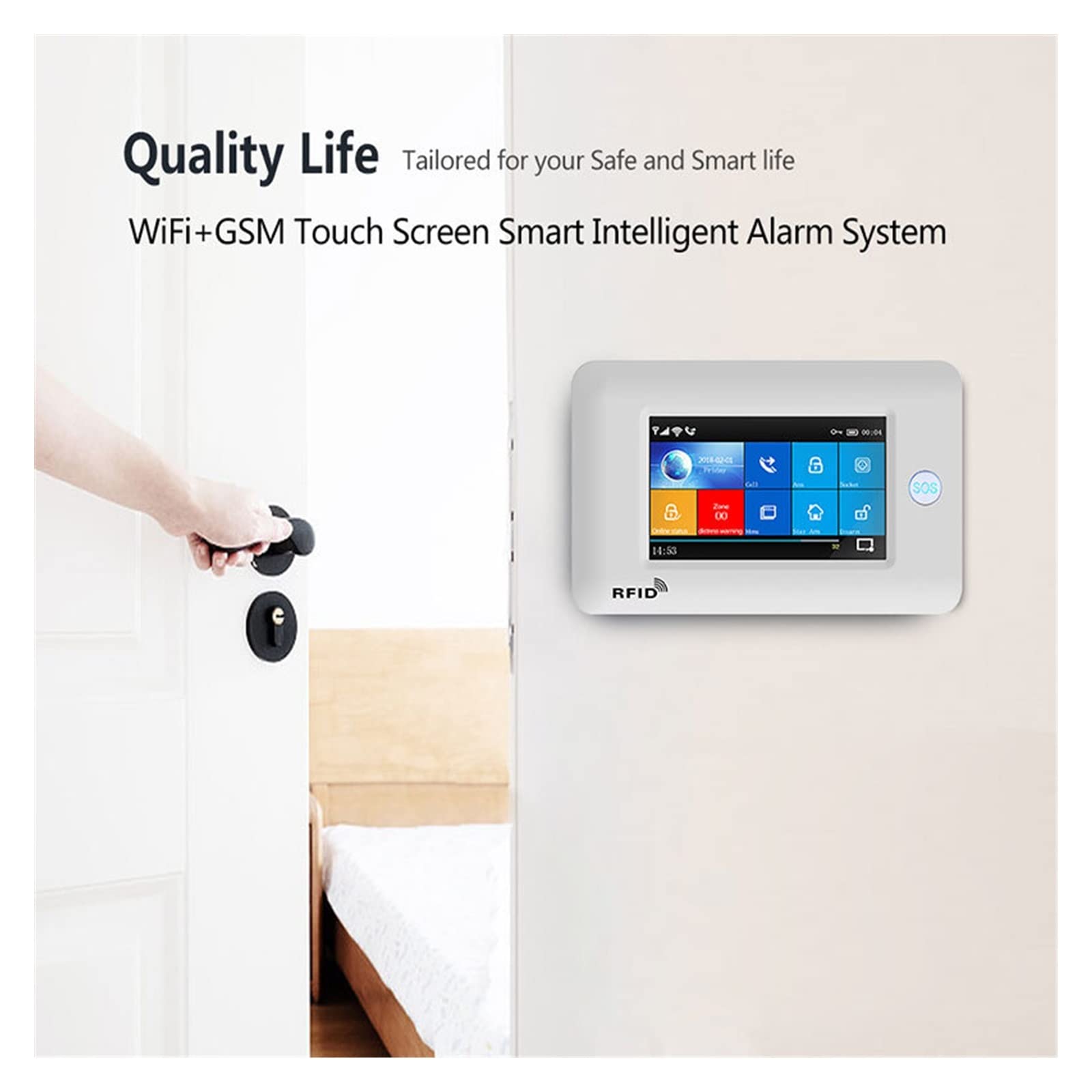 Touch Screen Security Panel Modern Security System Control | Touchpad,