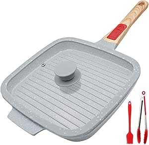 Amazon.com: RANX INGST Ceramic Griddle Pan with Lid: Home & Kitchen
