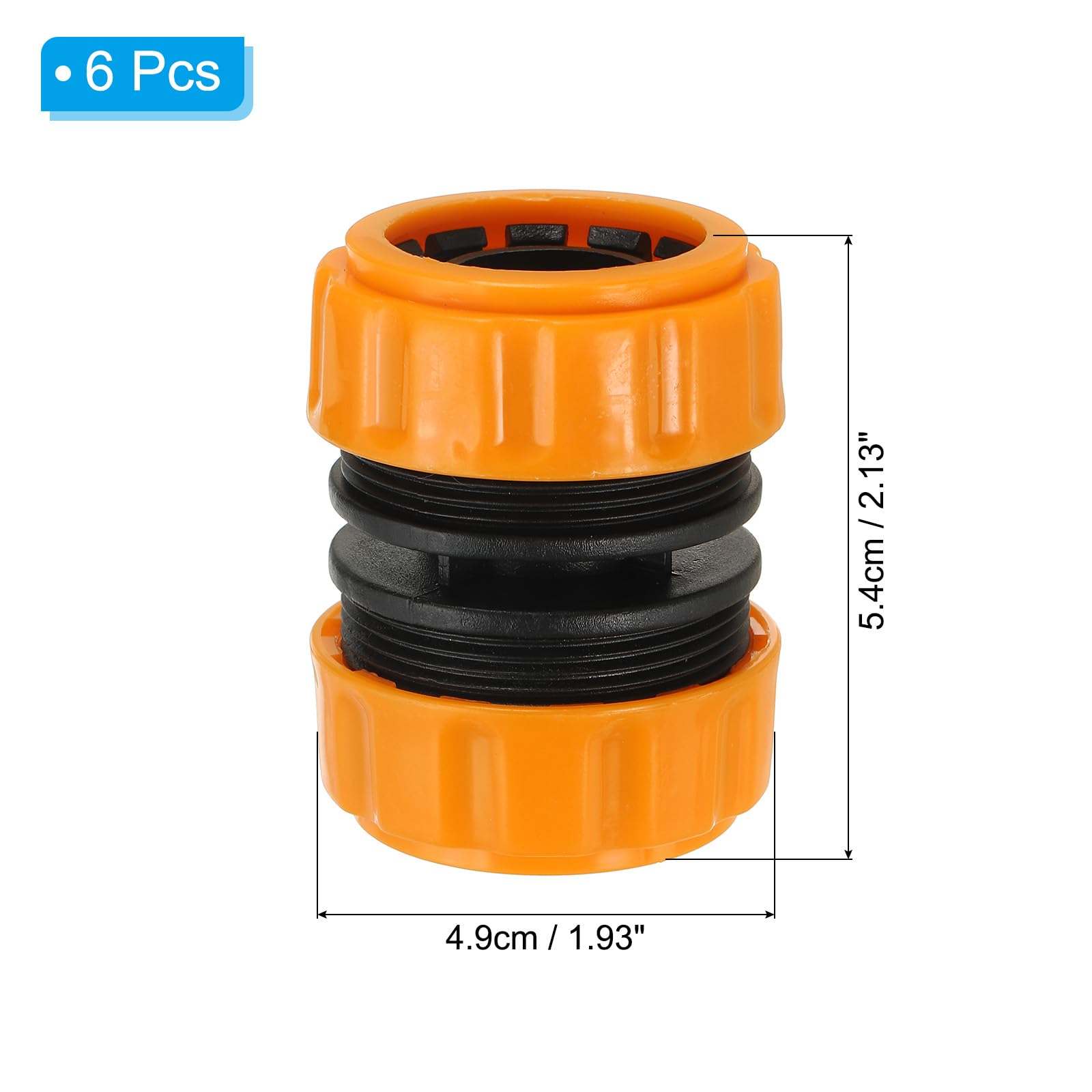1" Garden Hose Repair Kit Connector Extender, 6 Pcs Plastic Quick Water ...