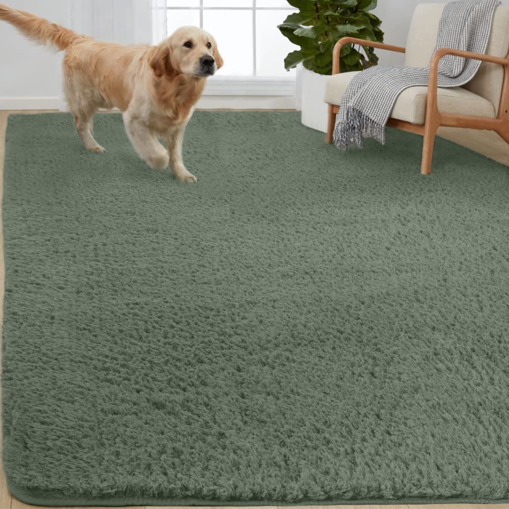Gorilla Grip Soft Faux Fur Area Rug, Washable, Shed and Fade Resistant ...