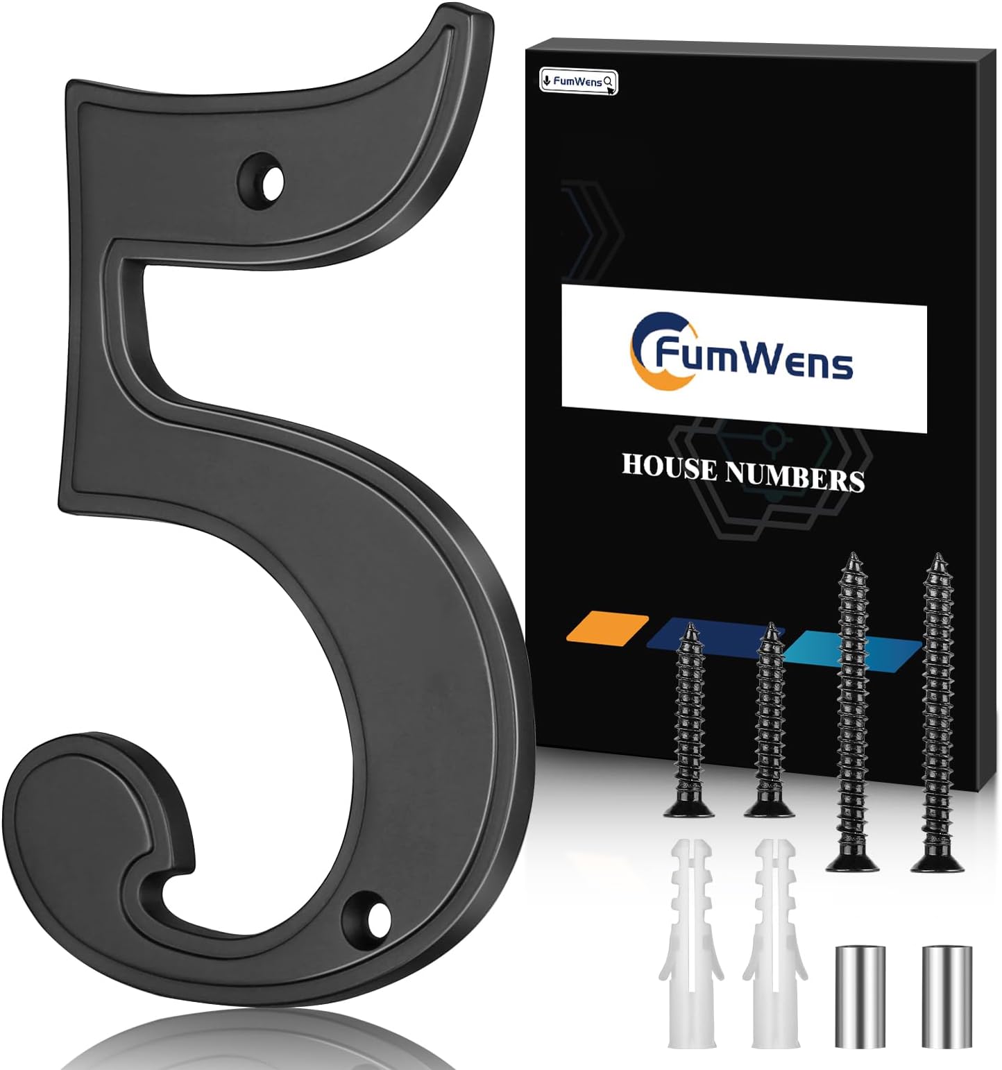 Amazon.com: FumWens 5 Inch Modern House Numbers for Outside, Large ...