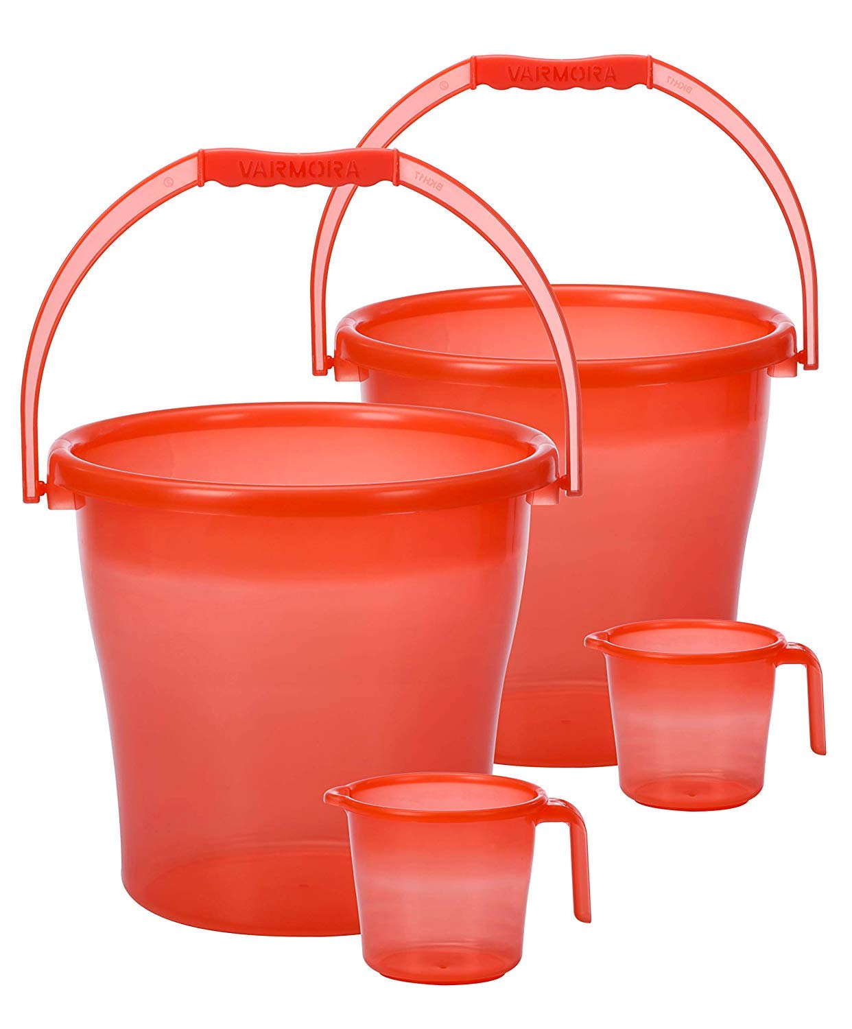 Varmora Crystal Virgin Plastic Bucket (Balti) 25 (23 LTR.) + Crystal ...