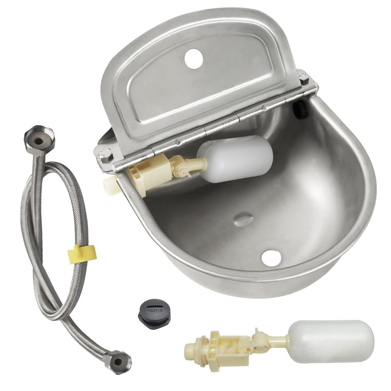 Upgrade Automatic Livestock Waterer with Float Valve Drainage Hole ...