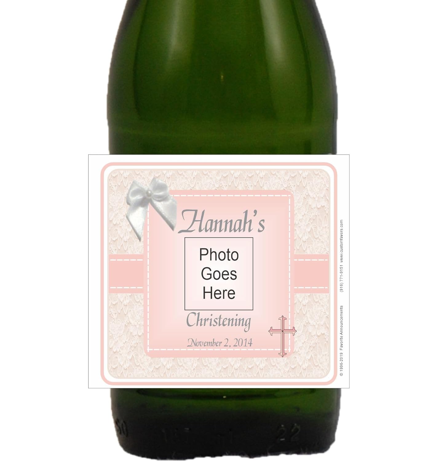 Amazon.com: Photo Christening Bottle Labels, Personalized, Self ...