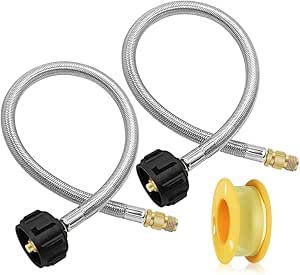 Amazon.com : Langina 1.5FT RV Propane Pigtail Hose, 2pack Stainless ...