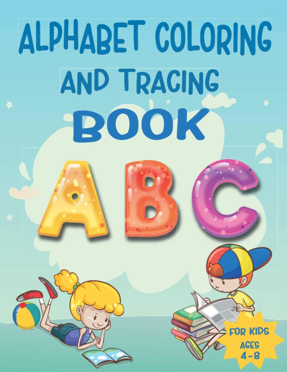 Buy Alphabet coloring and tracing book: Abc and animals designed ...