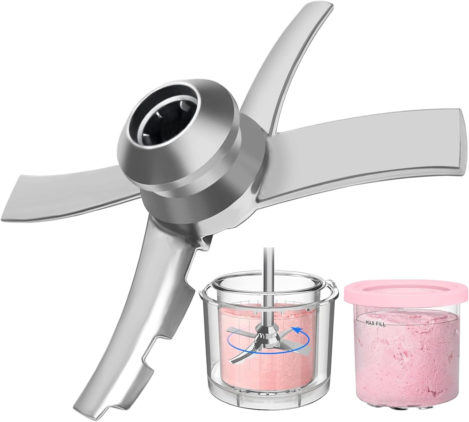 Amazon.com: Replacement Paddle for Ninja Creami NC301 Ice Cream Maker ...