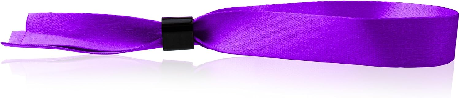 Amazon.com: 100 WristCo Cloth Event Wristbands - Purple Fabric ...