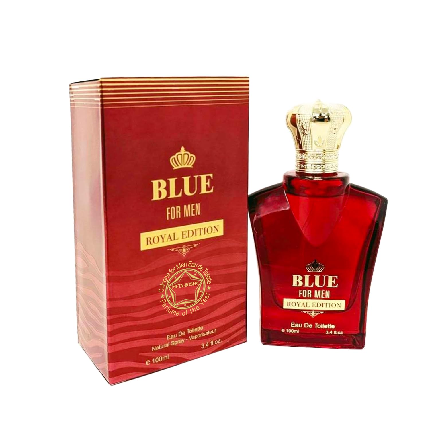 Amazon.com : META-BOSEM Blue Royal Red Edition Fragrance for Men ...