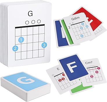 Amazon.com: Guitar Chords Flash Cards - 56 Guitar Chord Flash Cards ...